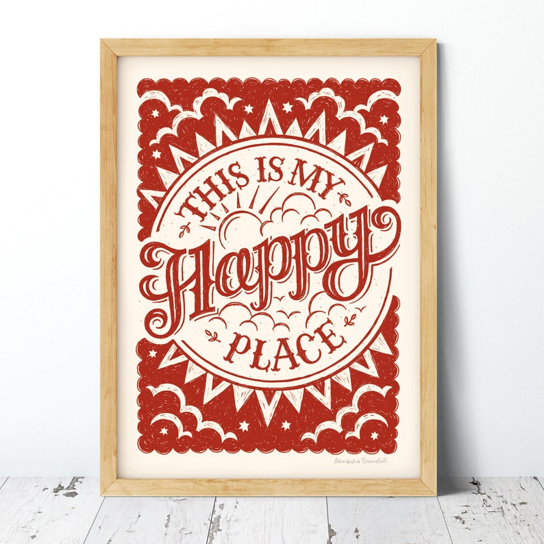 Happy Place Print - Etsy