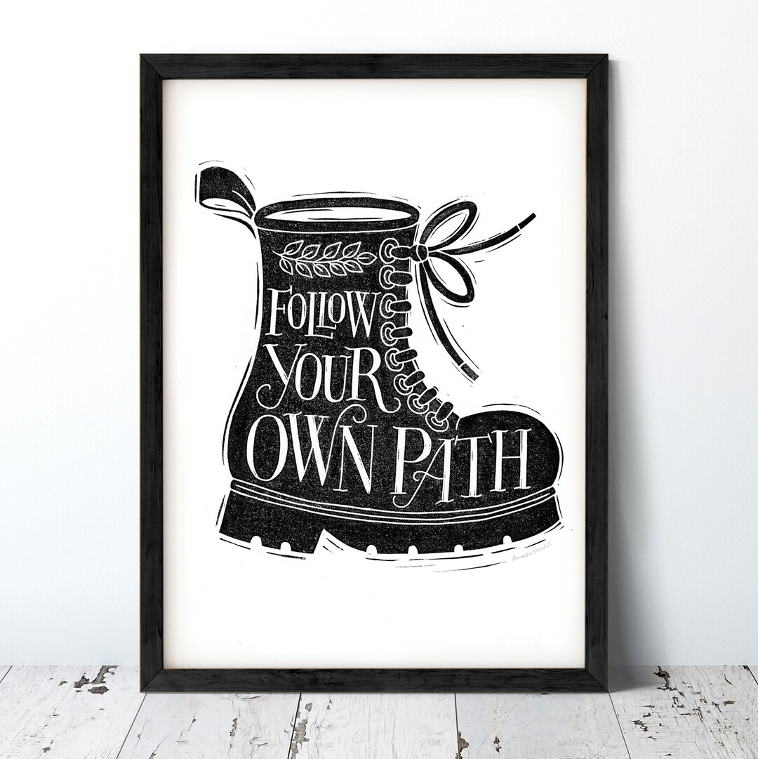 Follow Your Own Path Boot Print - Etsy