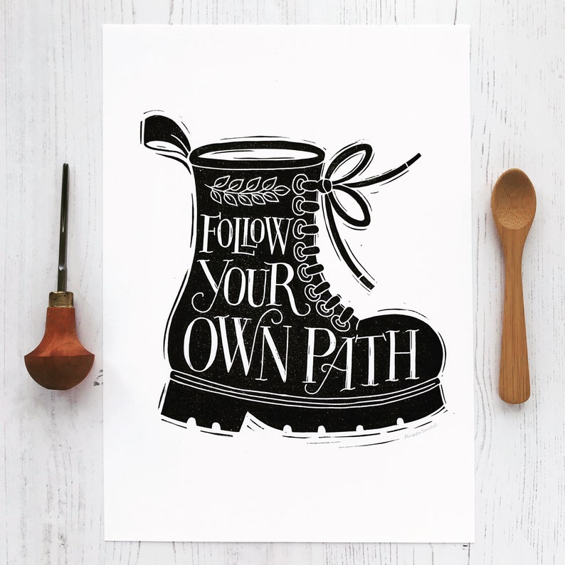 Follow Your Own Path Boot Print | Etsy