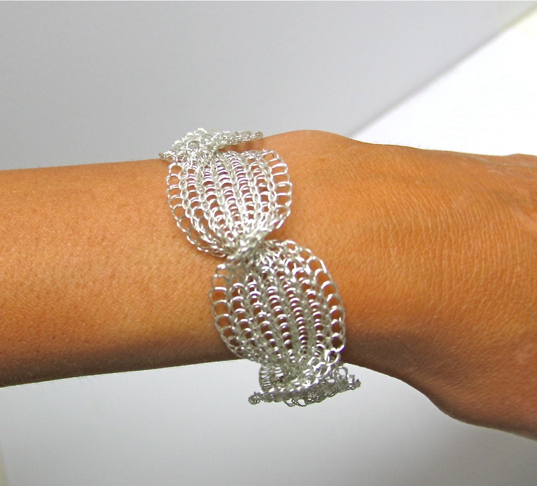 Rose Gold Bracelets. Wire Crochet Jewelry.bracelet Femme. Woven ...