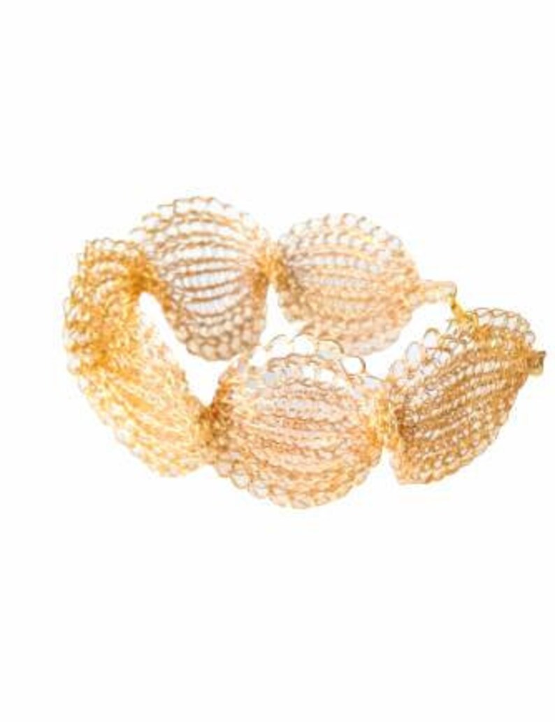 Rose Gold Bracelets. Wire Crochet Jewelry.bracelet Femme. Woven ...