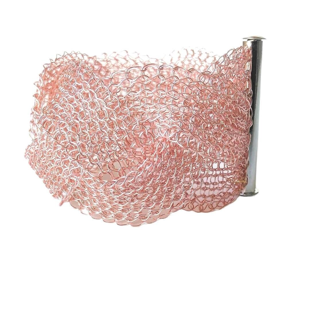 Rose Gold Bracelet Crochet Jewelry Cuff Bracelet Wire Jewelry - Etsy