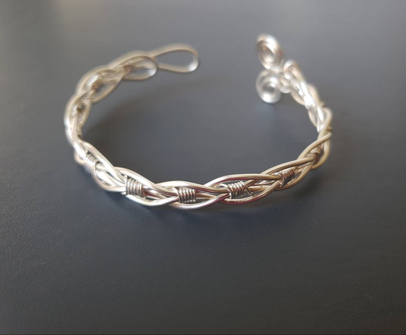 Celtic Bracelet, 925 Sterling Silver Bangle Bracelet, Wire Wrapped ...