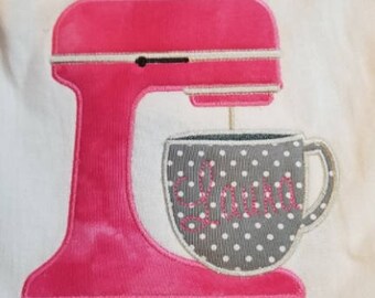 APPLIQUE Kitchen Mixer Machine Embroidery Design, Stand Mixer Applique ...
