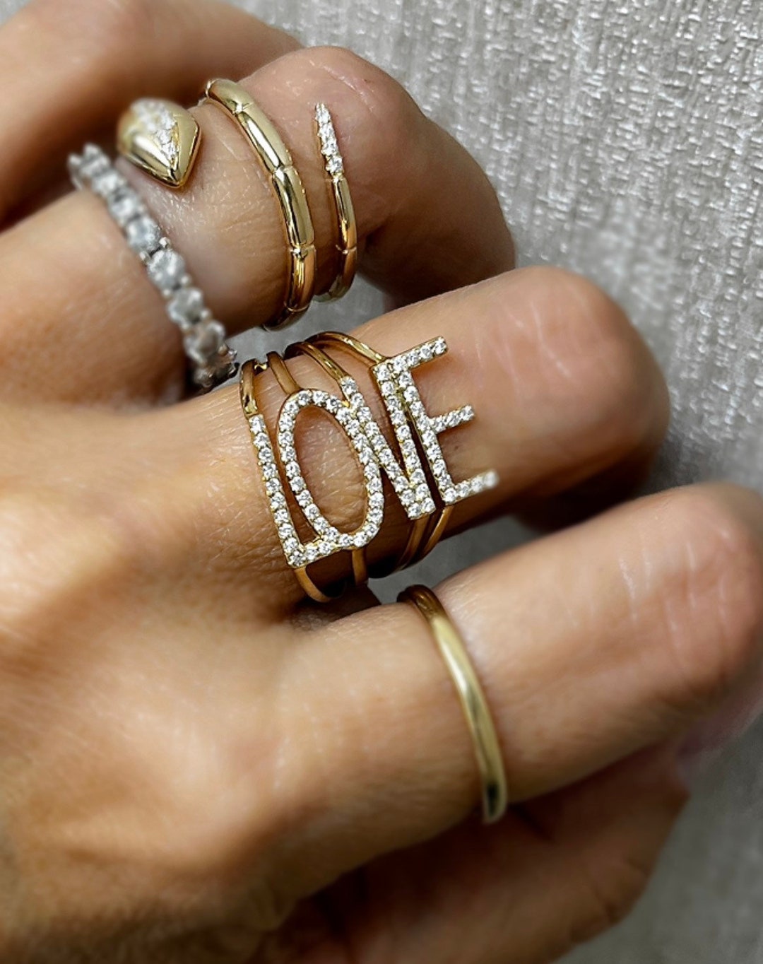 Love Ring - Signet Ring - Northwest Ring - Love Letter Ring - Diamond ...