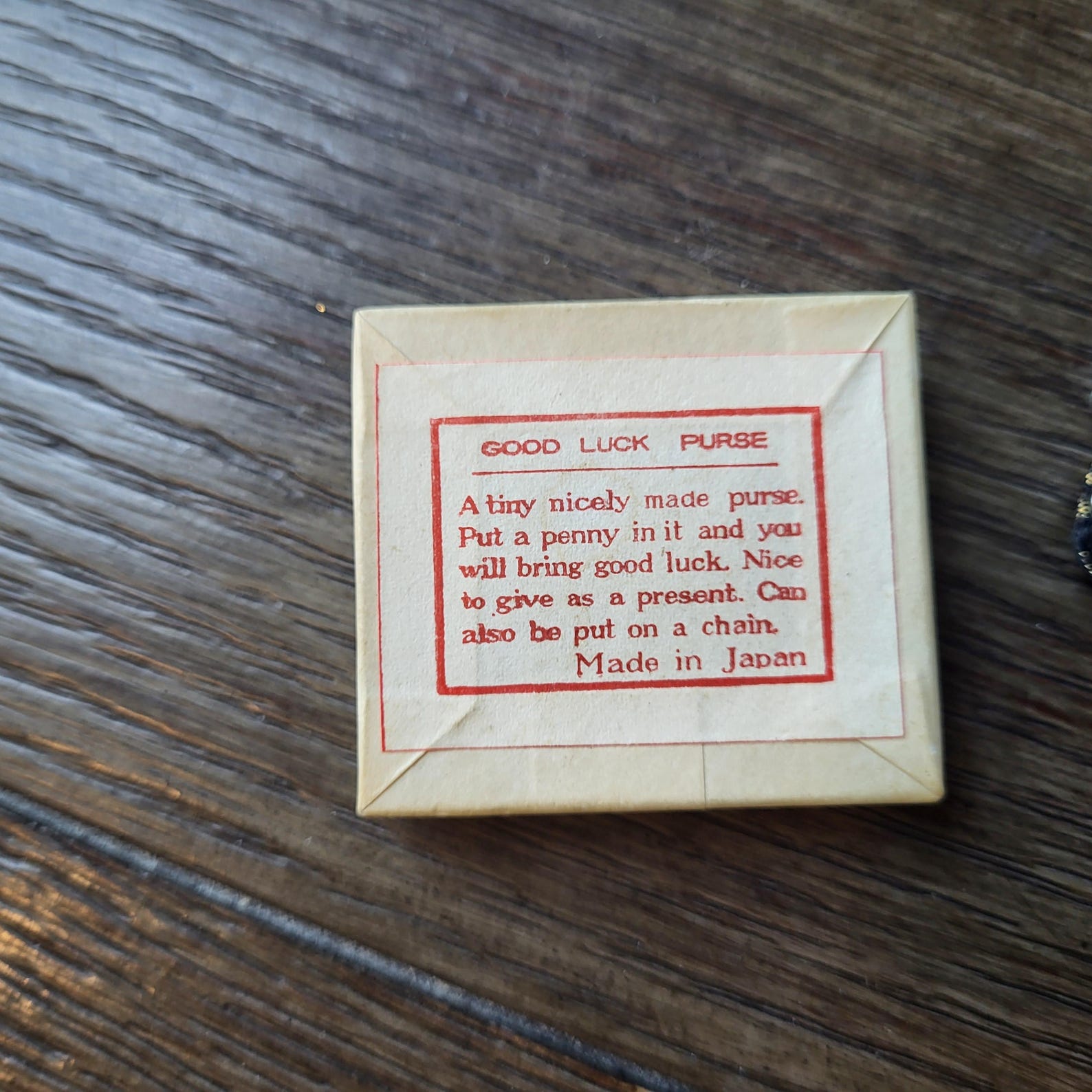 Vintage Good Luck Purse in Box Japan - Etsy