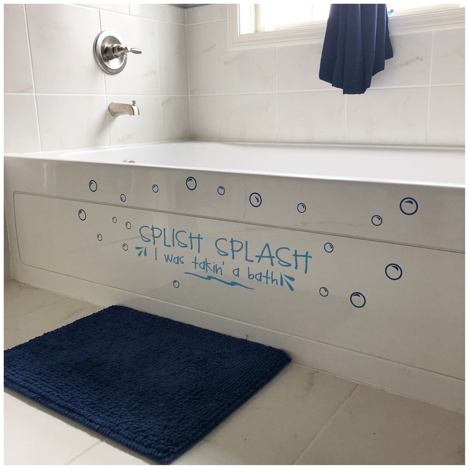 Splish Splash I Was Taking a Bath Decal Fun Wall Vinyl Lettering for ...