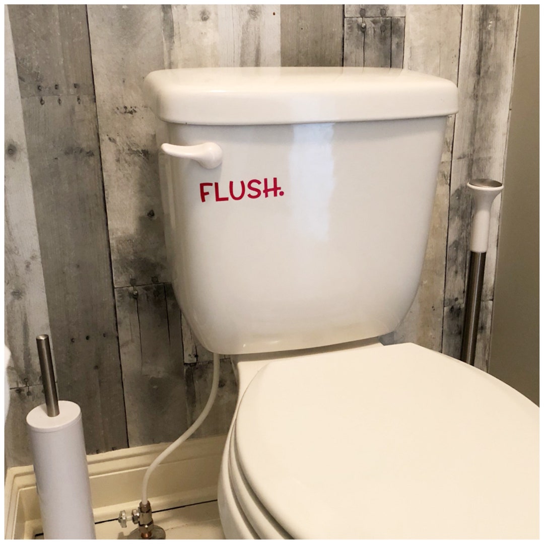 Flush Toilet Decal - Custom Flush Toilet Sign - Fun Decal for Child ...
