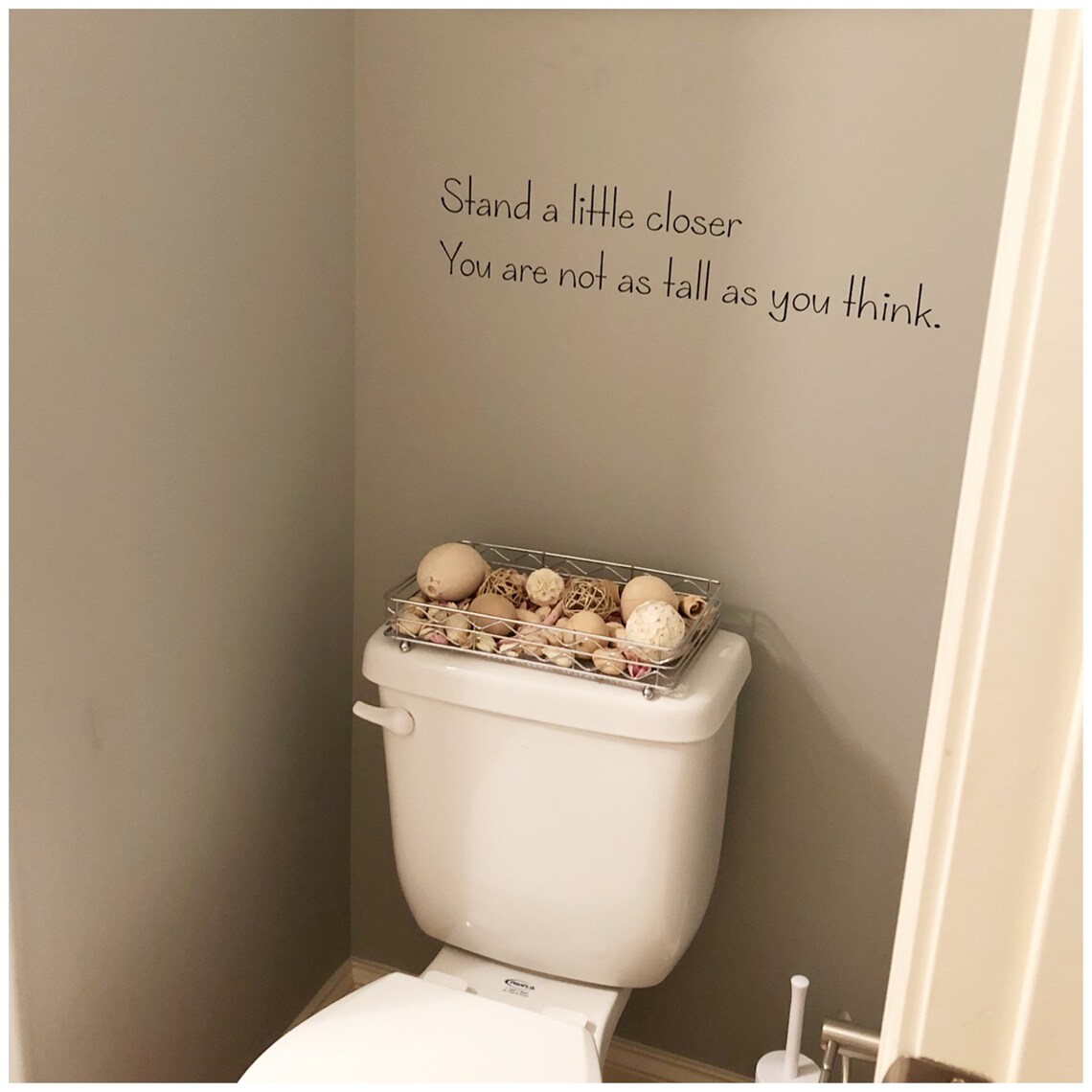 Stand a Little Closer Vinyl - Fun Toilet Sign for Boys - Lettering for ...