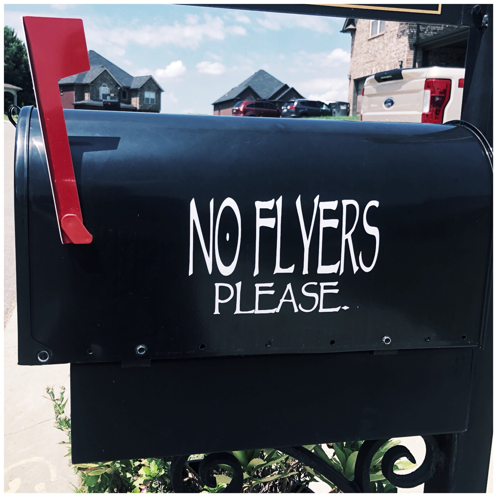 No Flyers Please Sign Sign for Mailman Mailbox Decal - Etsy