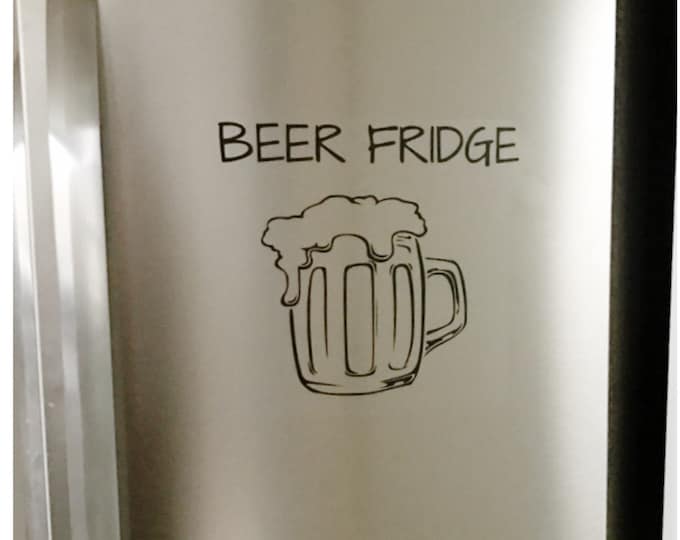 Beer Fridge Decal Refrigerator Vinyl Decal Removable - Etsy