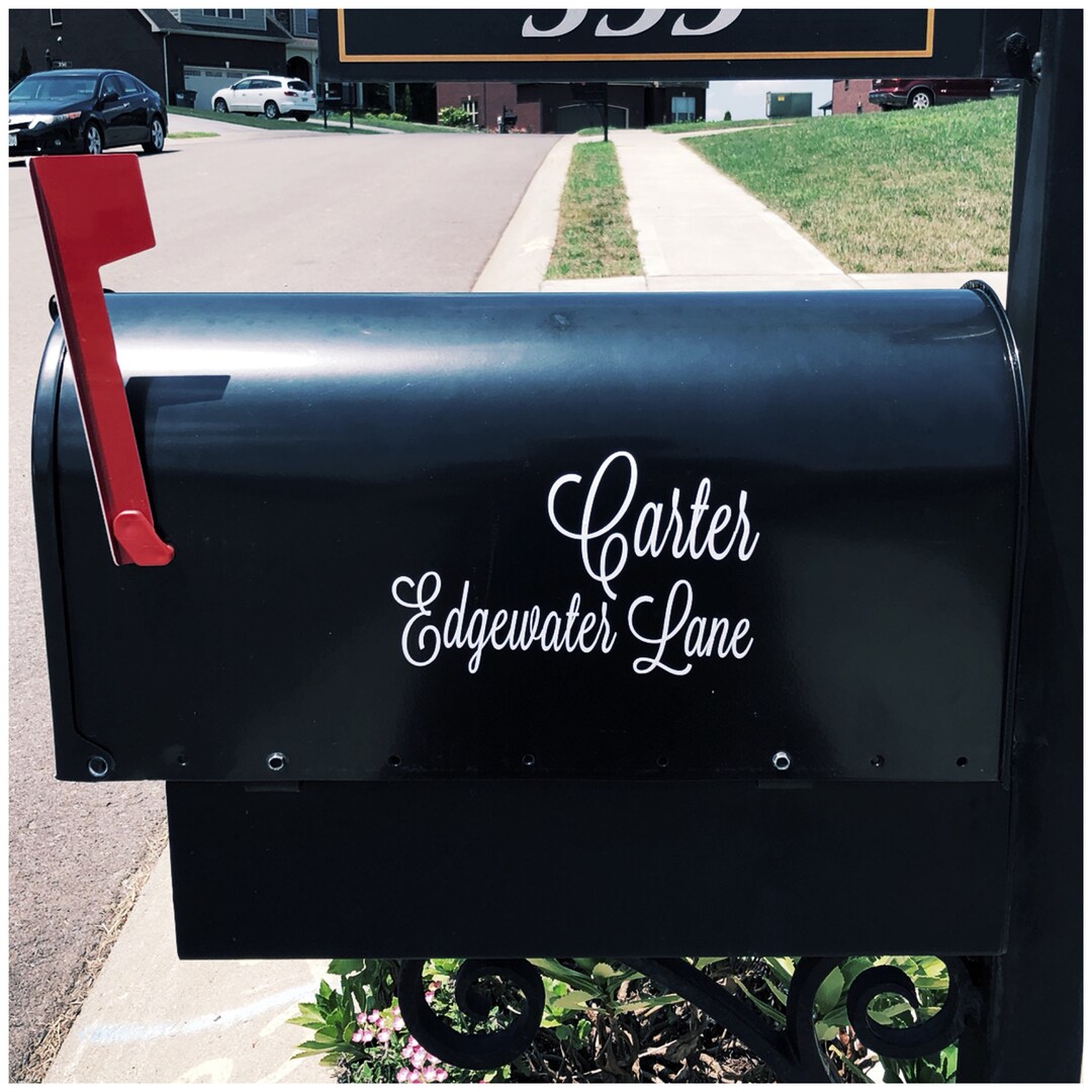 Custom Mailbox Decal - Vinyl Address Decal - Personalized Sticker ...