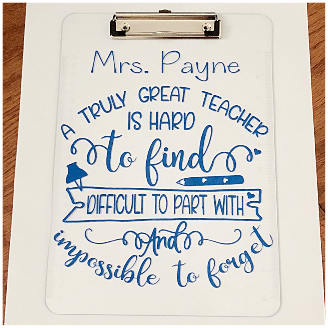 End of Year Teacher Appreciation Gift - Personalized Clipboard for ...