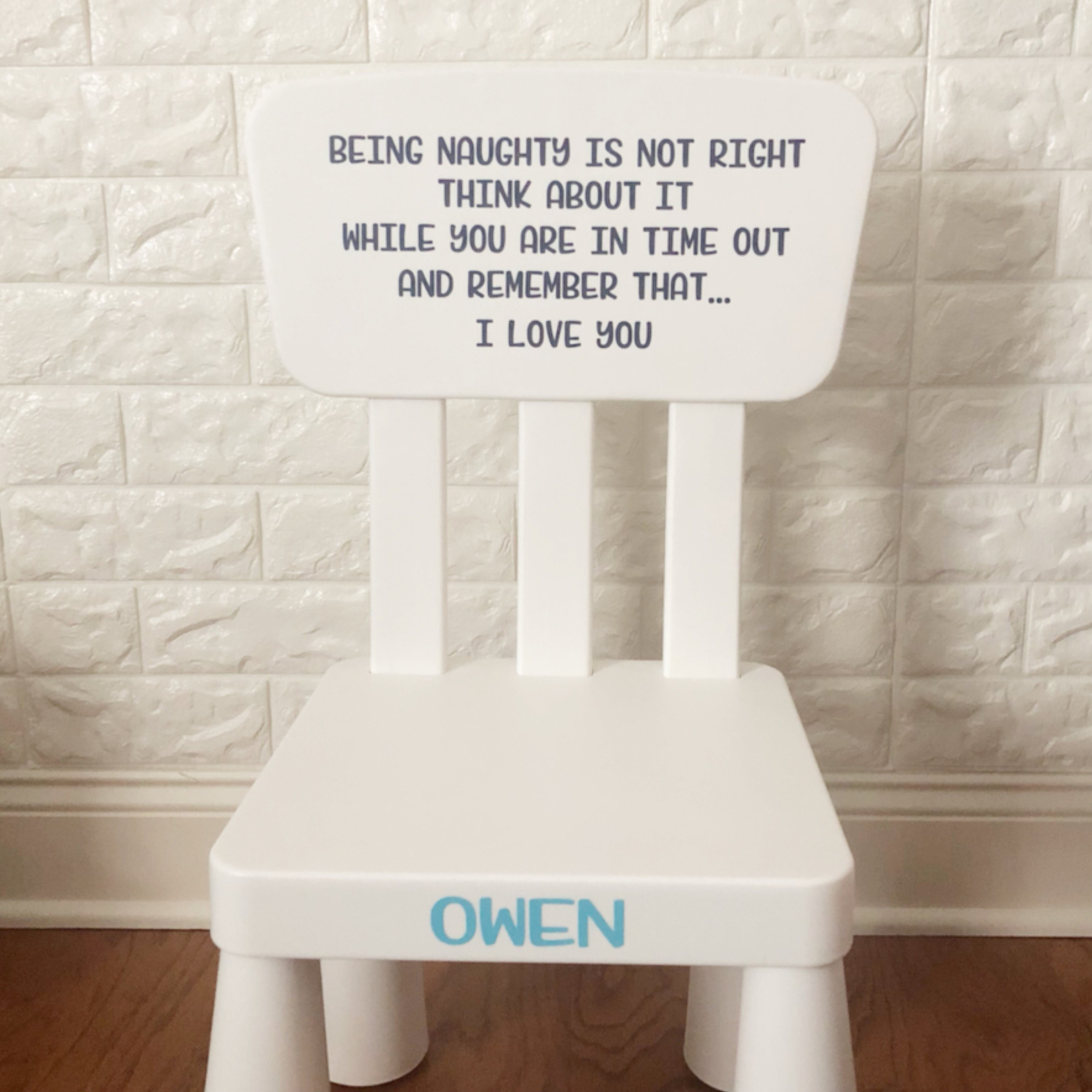 Personalized Time Out Chair Decal Set Timeout Chair - Etsy