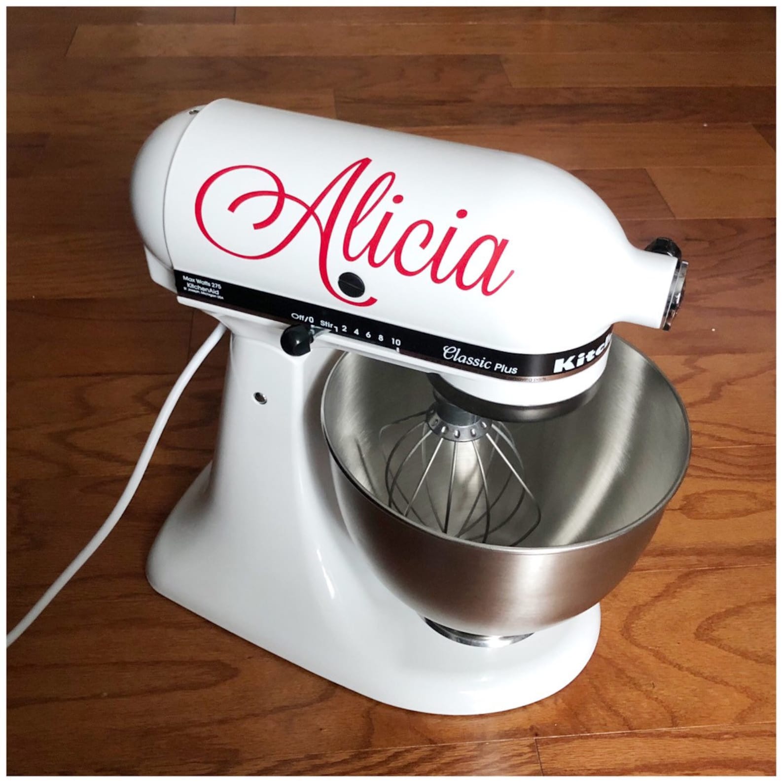Personalized Name Decal - Customized Vinyl Decal - Stand Mixer Decal ...