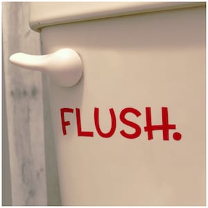 Flush Toilet Decal - Custom Flush Toilet Sign - Fun Decal for Child ...