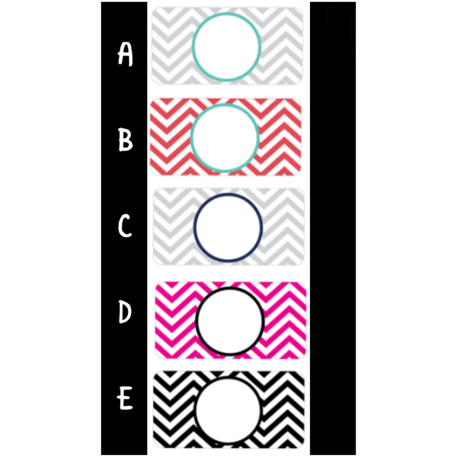 Personalized License Plate Classic Circle Monogram Alphabet - Etsy