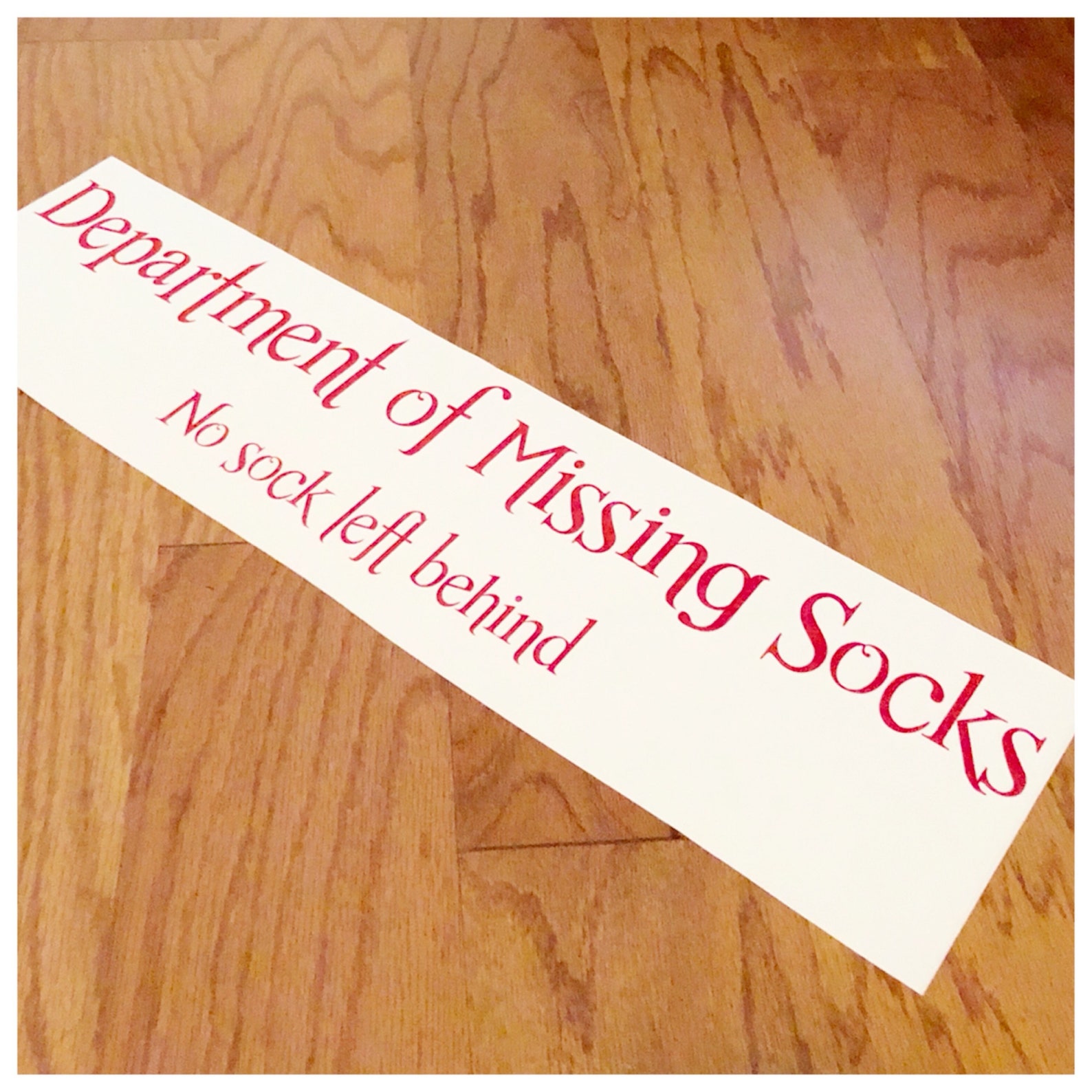 Custom Department of Missing Socks Wall Decal for Laundry Room - Etsy