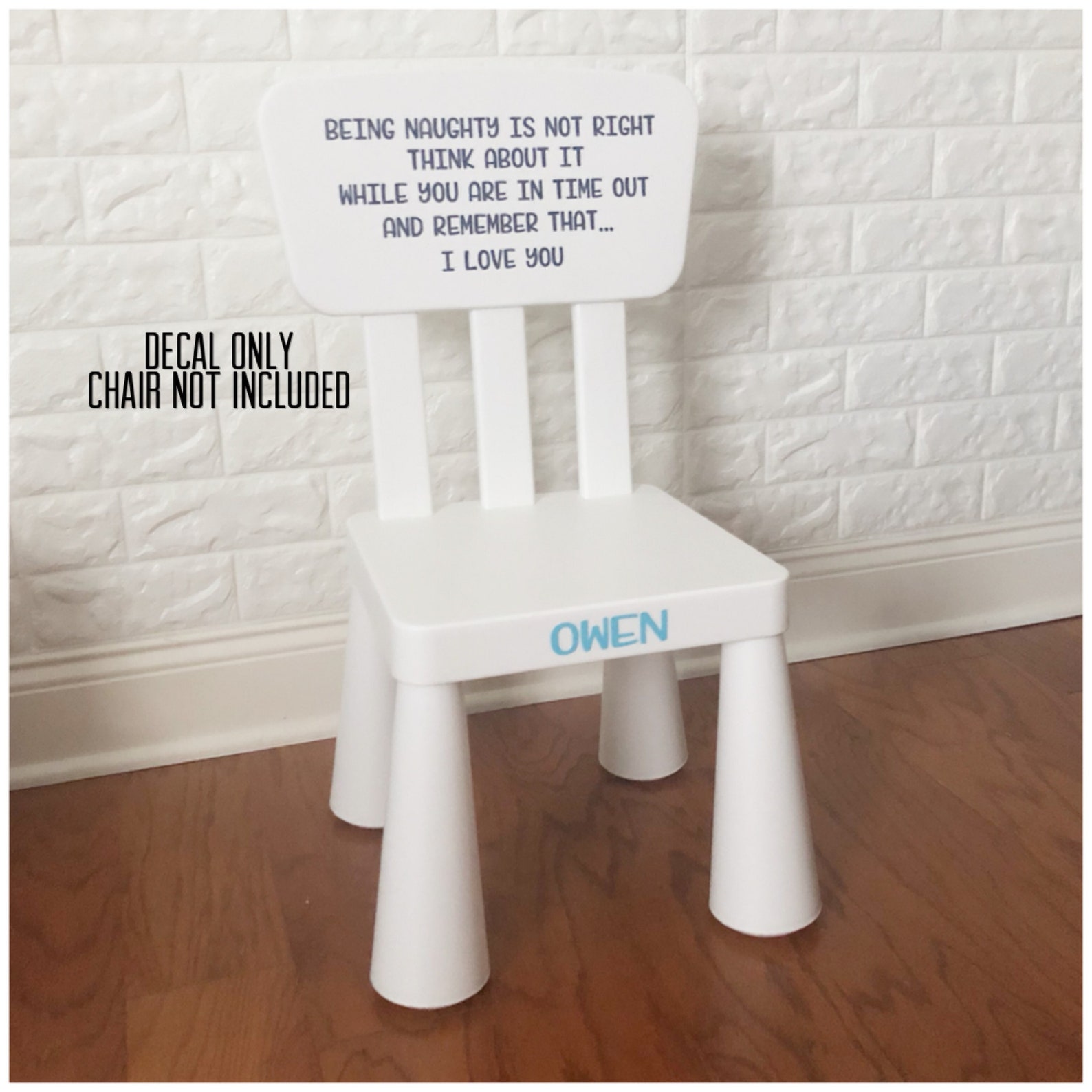 Personalized Time Out Chair Decal Set Timeout Chair - Etsy UK