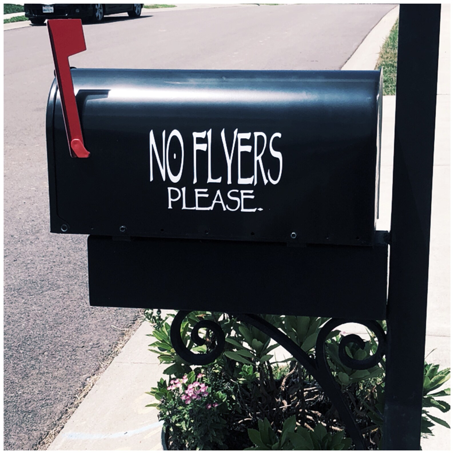 No Flyers Please Sign - Sign for Mailman - Mailbox Decal - Stop Flyer ...