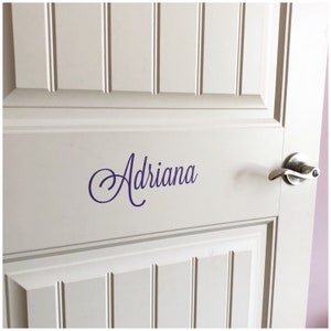 Name Door Decal - Child Name Bedroom Door Decor - Removable Adhesive ...