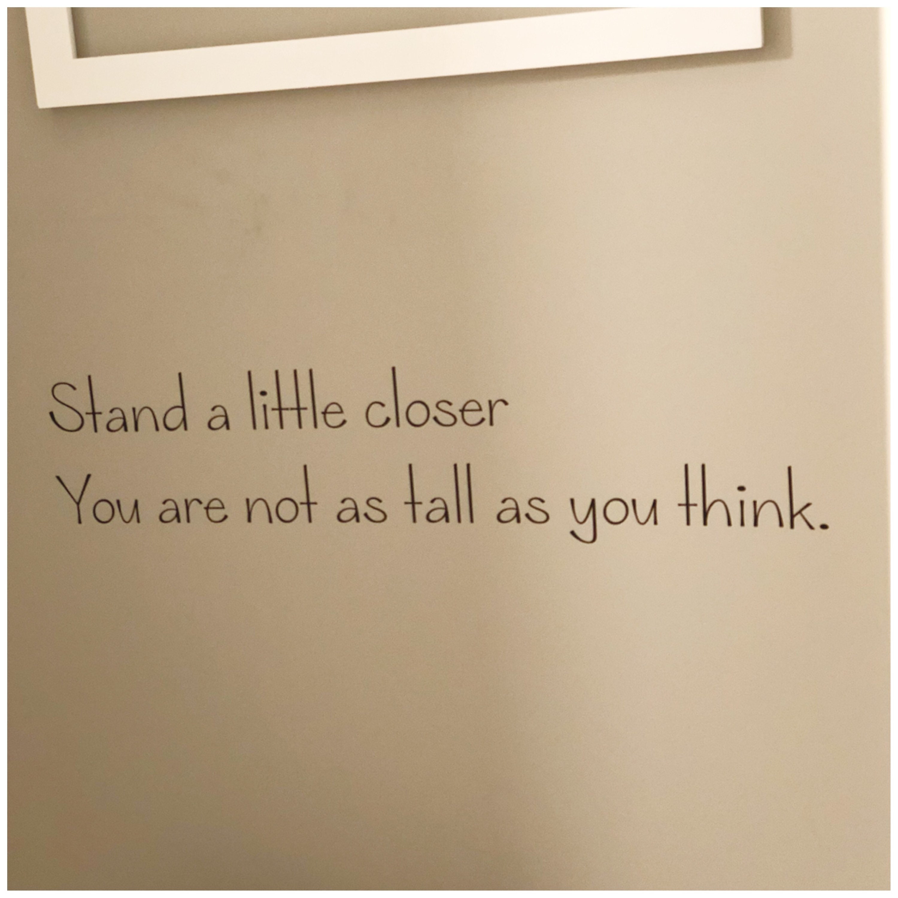 Stand a Little Closer Vinyl - Fun Toilet Sign for Boys - Lettering for ...