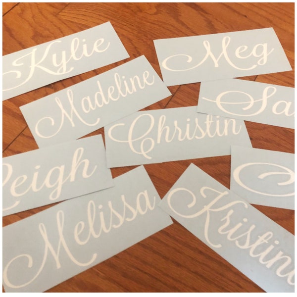 Calligraphy Name Decal - Etsy