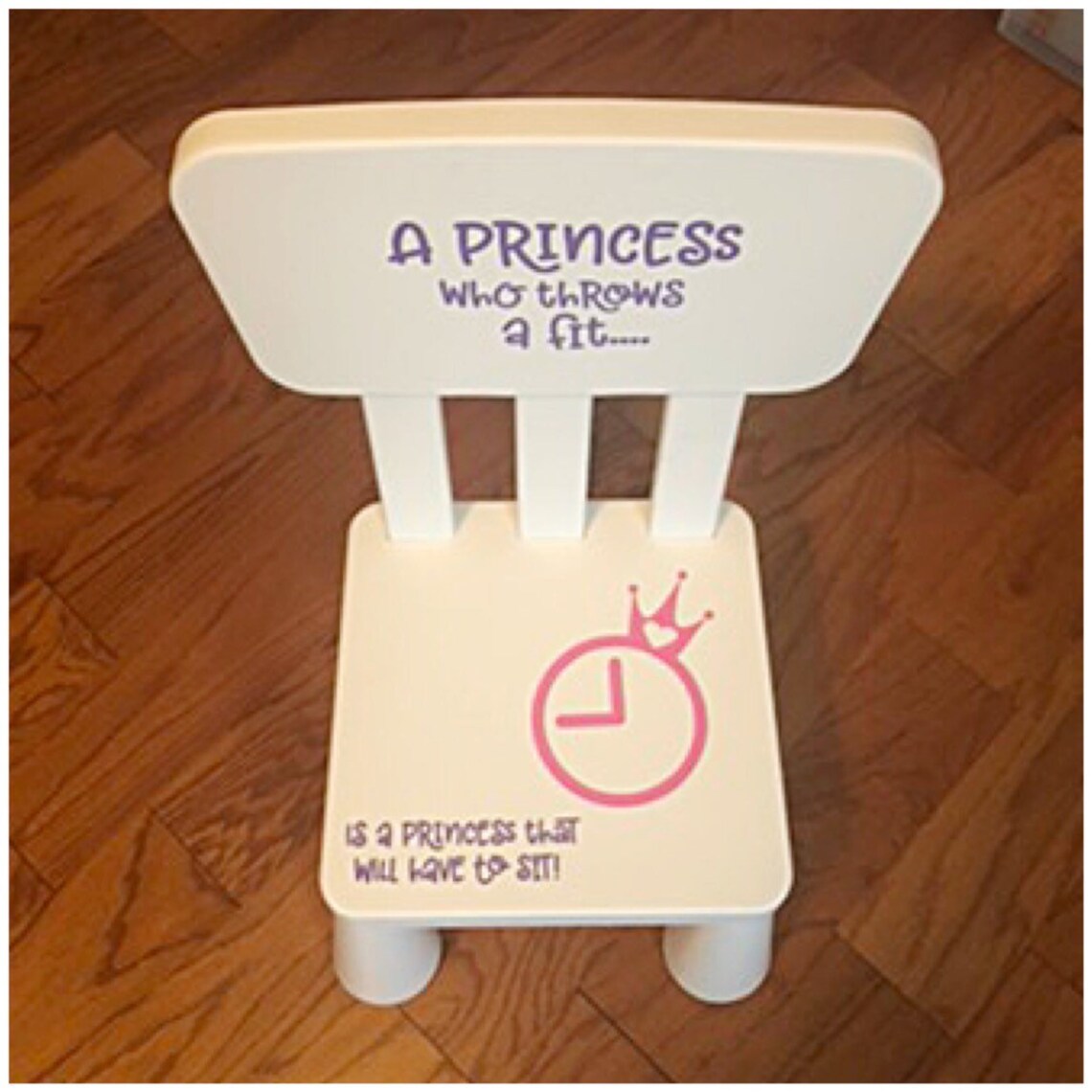 Girl Time Out Chair Decal - A Princess Who Throws a Fit Vinyl - Will ...
