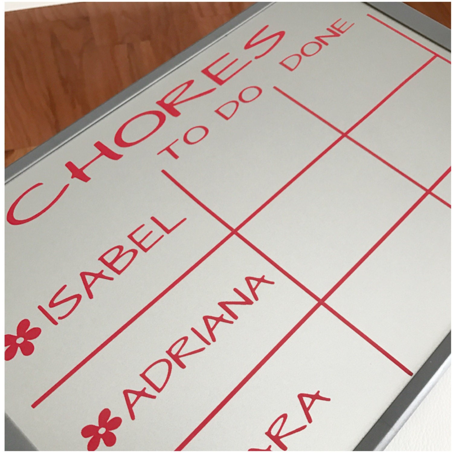 Personalized Chore Chart Vinyl Decal - Customized Children Chore ...