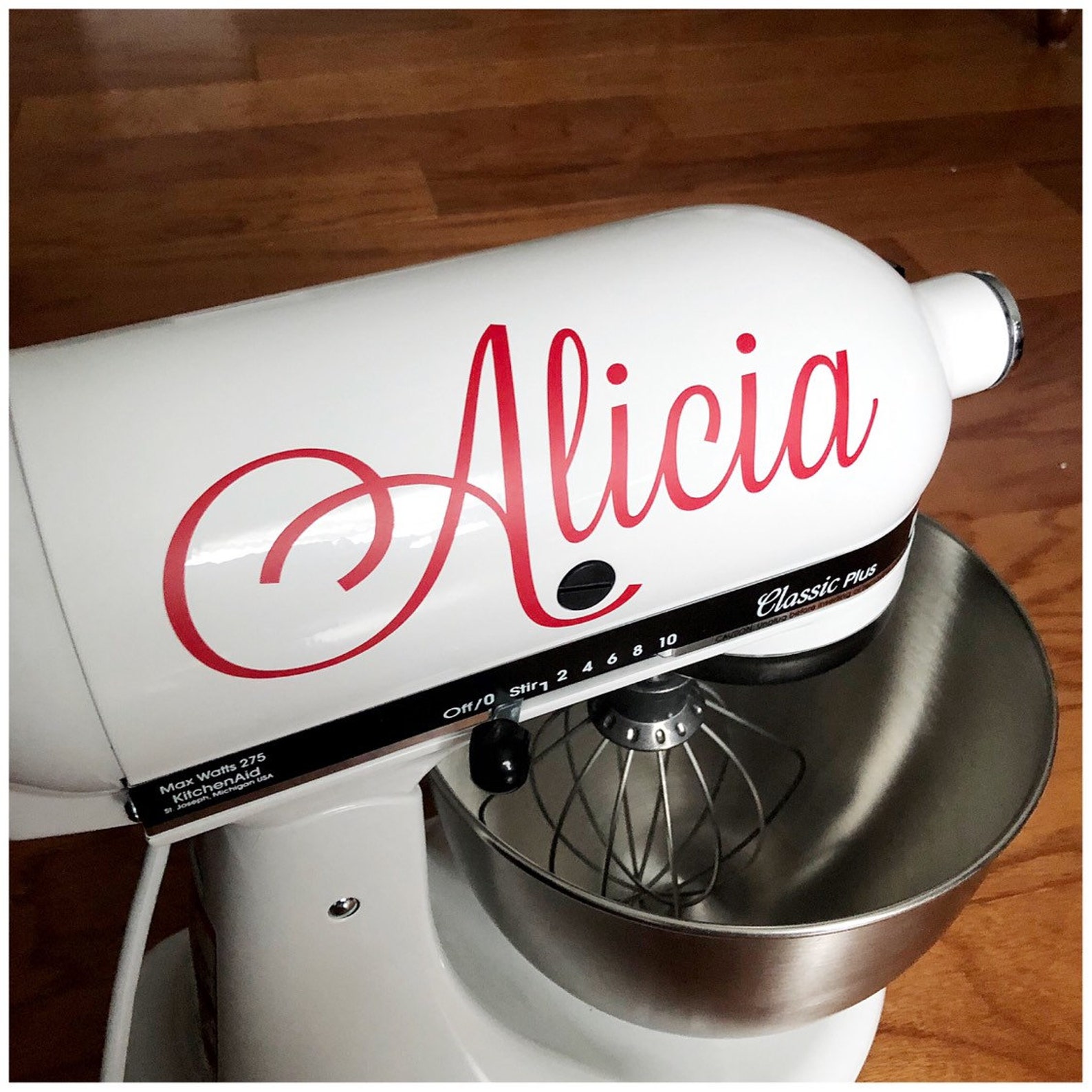 Personalized Name Decal - Customized Vinyl Decal - Stand Mixer Decal ...