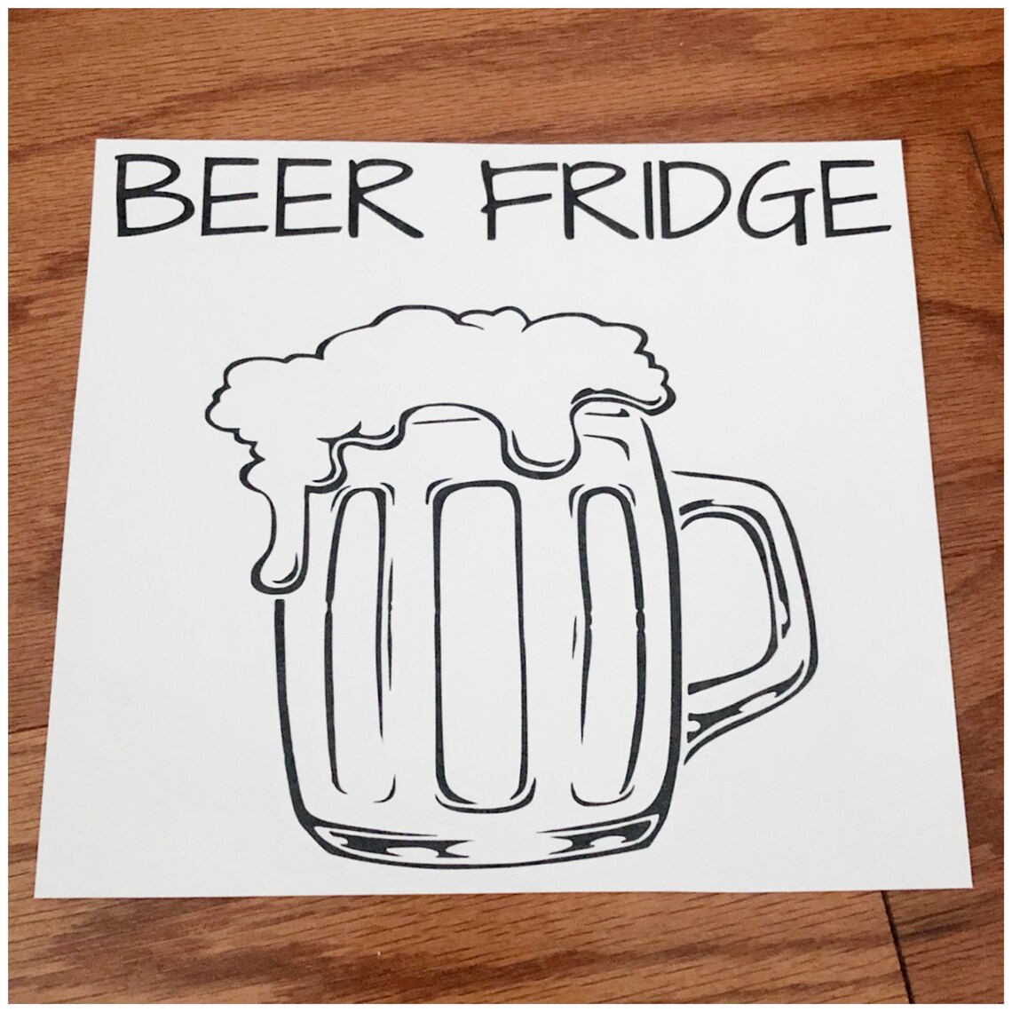 Beer Fridge Decal - Refrigerator Vinyl Decal - Removable Sticker for ...