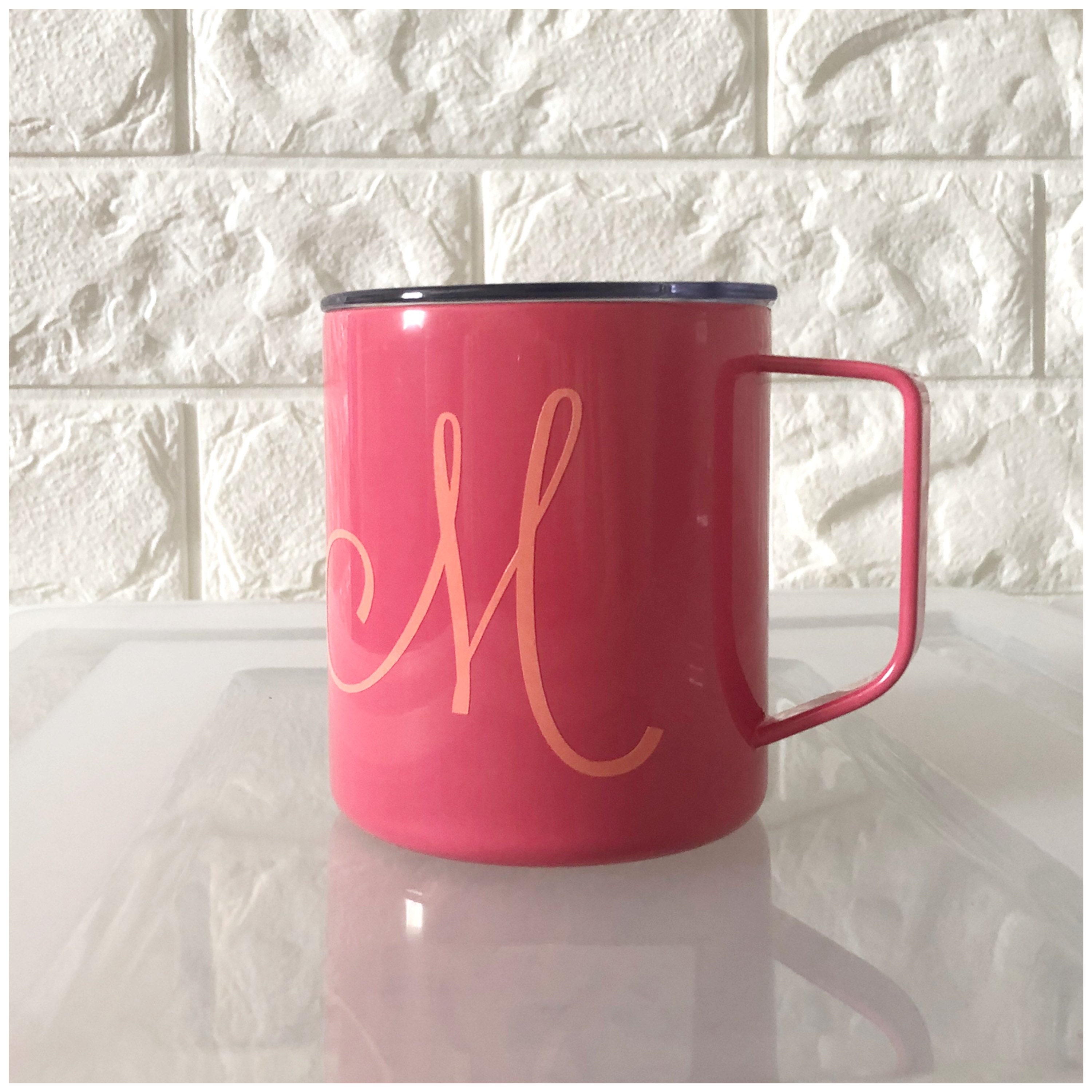 Hot Pink Mug Personalized Drinkware Stainless Steel | Etsy