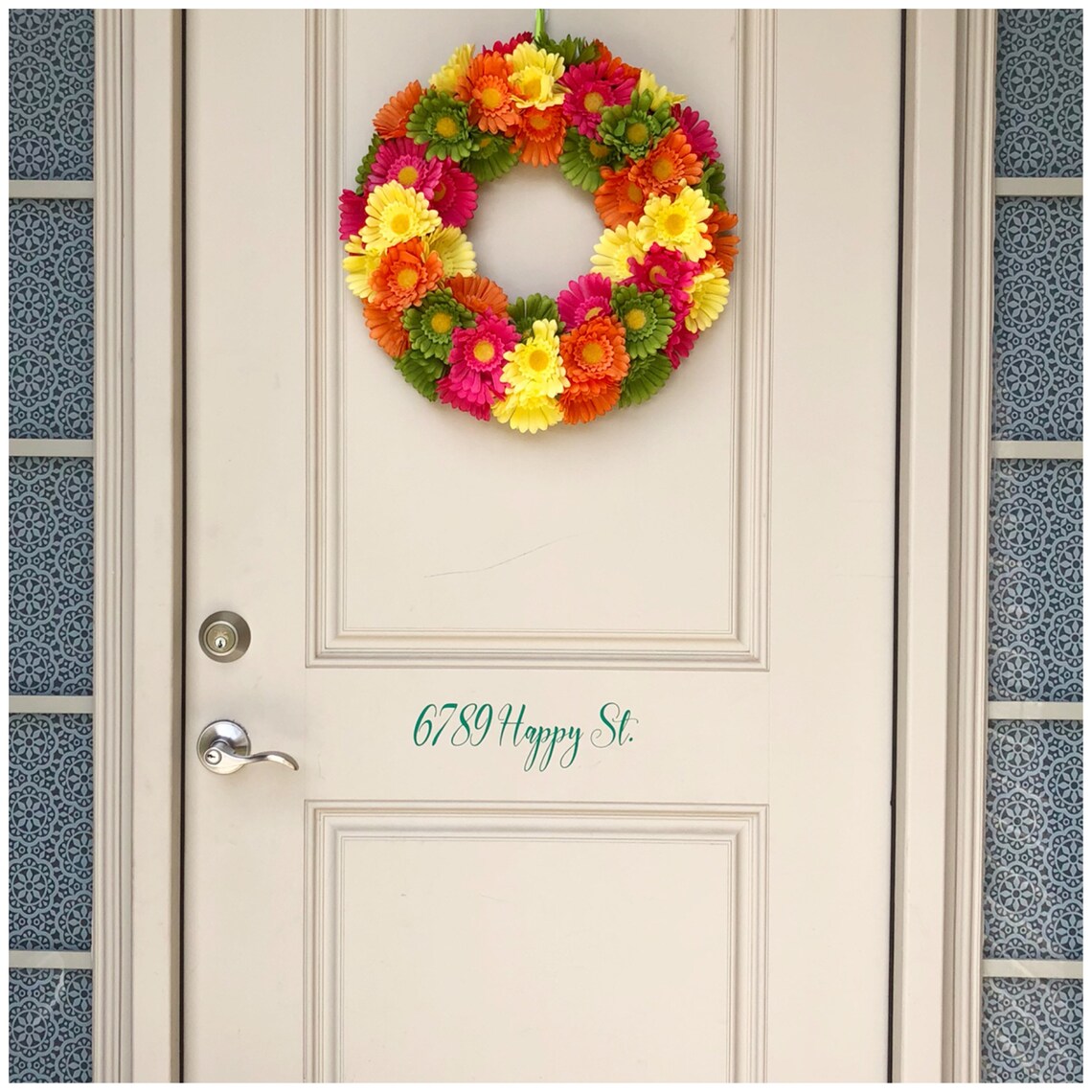 Street Address Sign - Front Door Address Decal - Removable Vinyl Decal ...