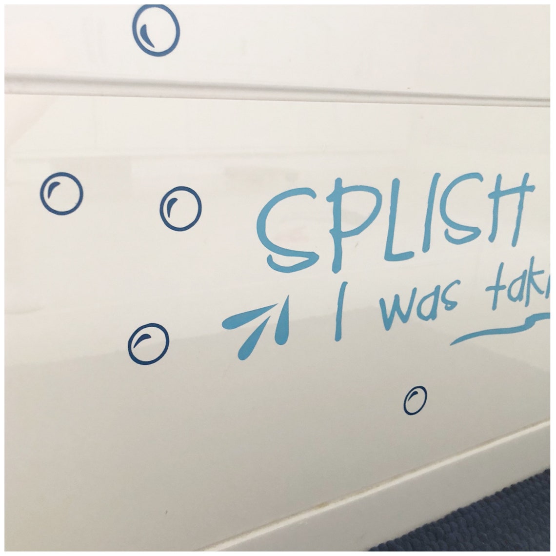 Splish Splash I Was Taking a Bath Decal - Fun Wall Vinyl Lettering for ...