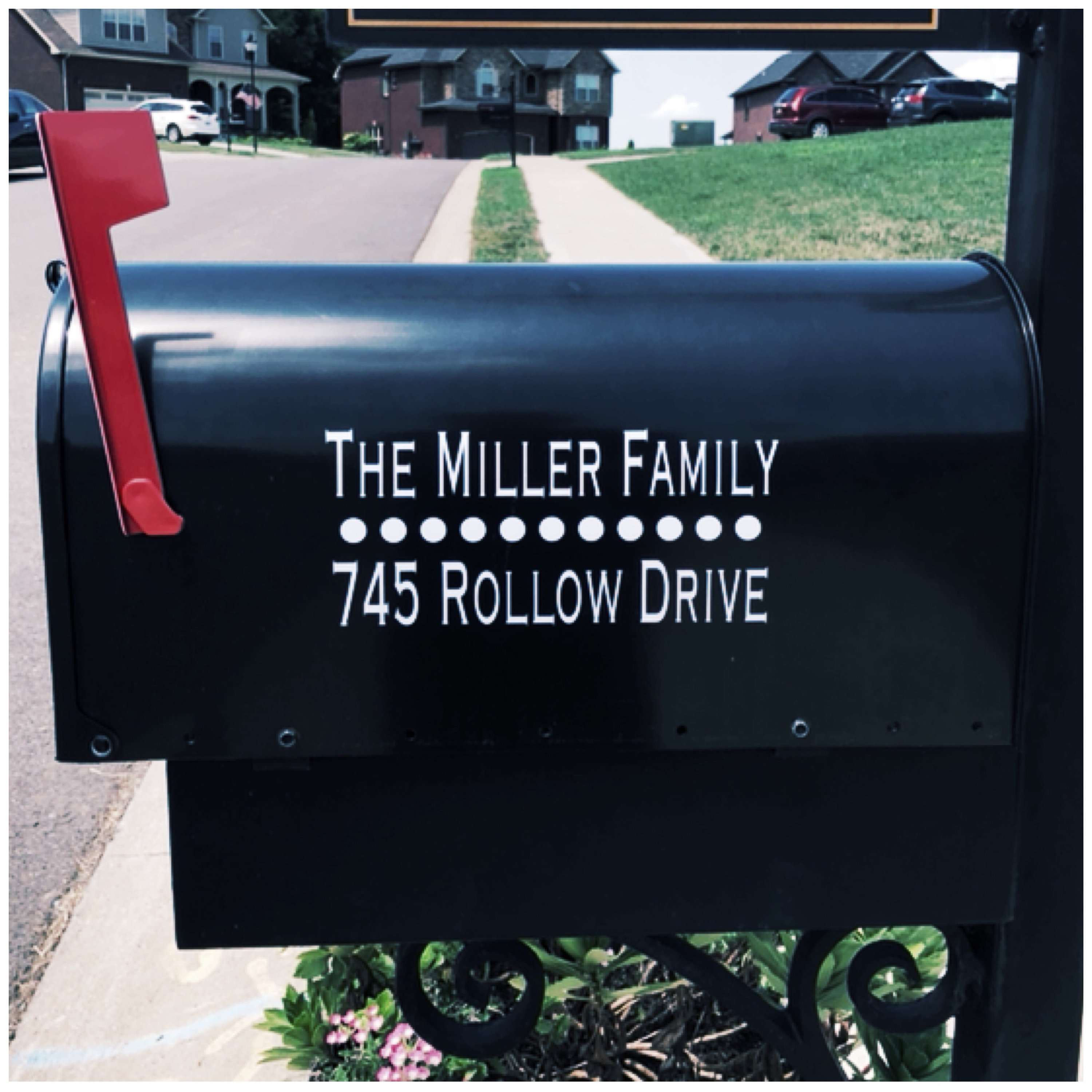 Street Address Vinyl Decal Custom Family Name Mailbox Decal - Etsy