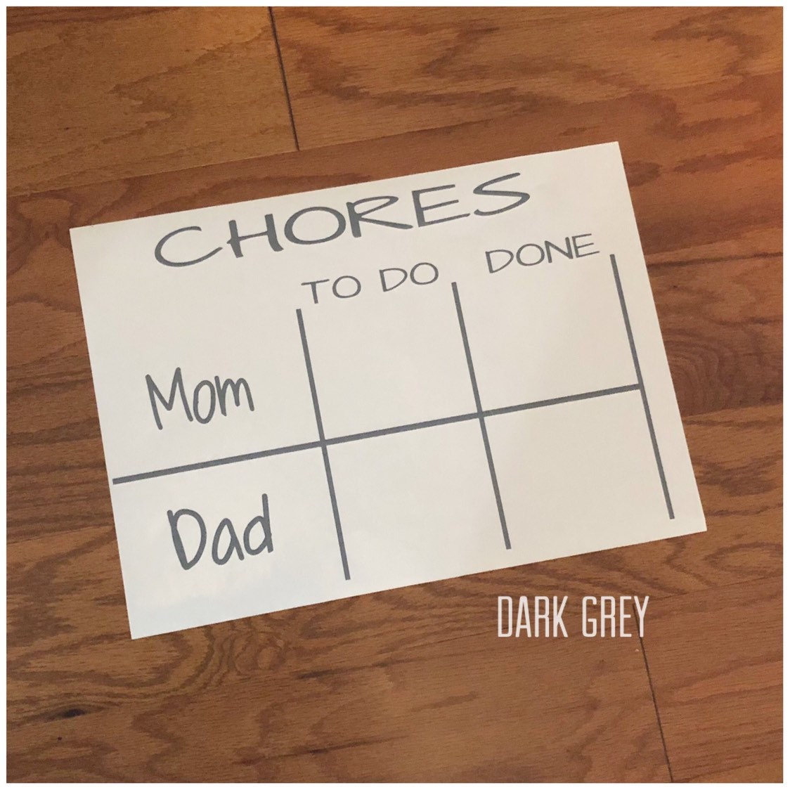 Personalized Chore Chart Vinyl Decal - Customized Children Chore ...