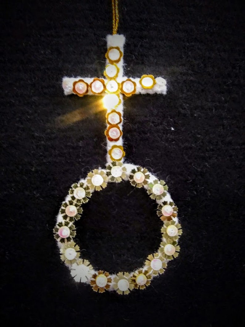 Made to Order Chrismon Christmas Ornaments Set of 6 Custom Felt Beaded ...