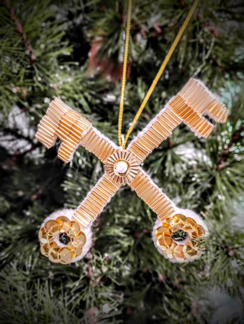 Made to Order Chrismon Christmas Ornaments Set of 6 Custom Felt Beaded ...