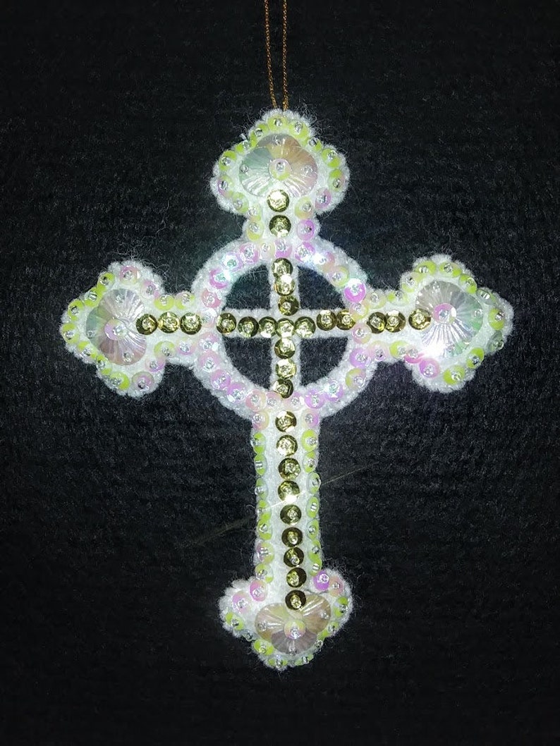 Made to Order Chrismon Christmas Ornaments Set of 4 Custom Felt Beaded ...