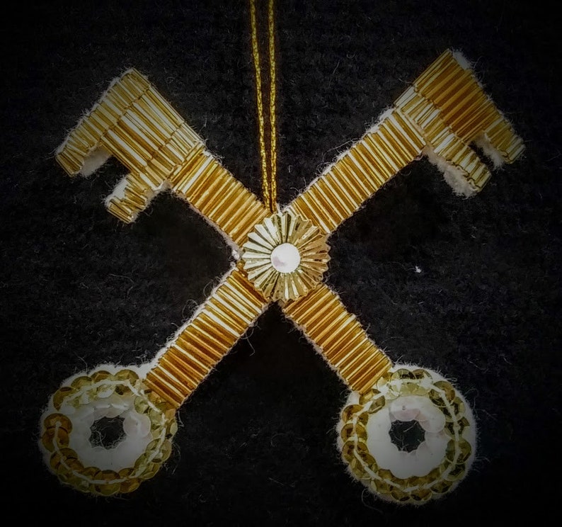 Made to Order Chrismon Christmas Ornaments Set of 6 Custom Felt Beaded ...