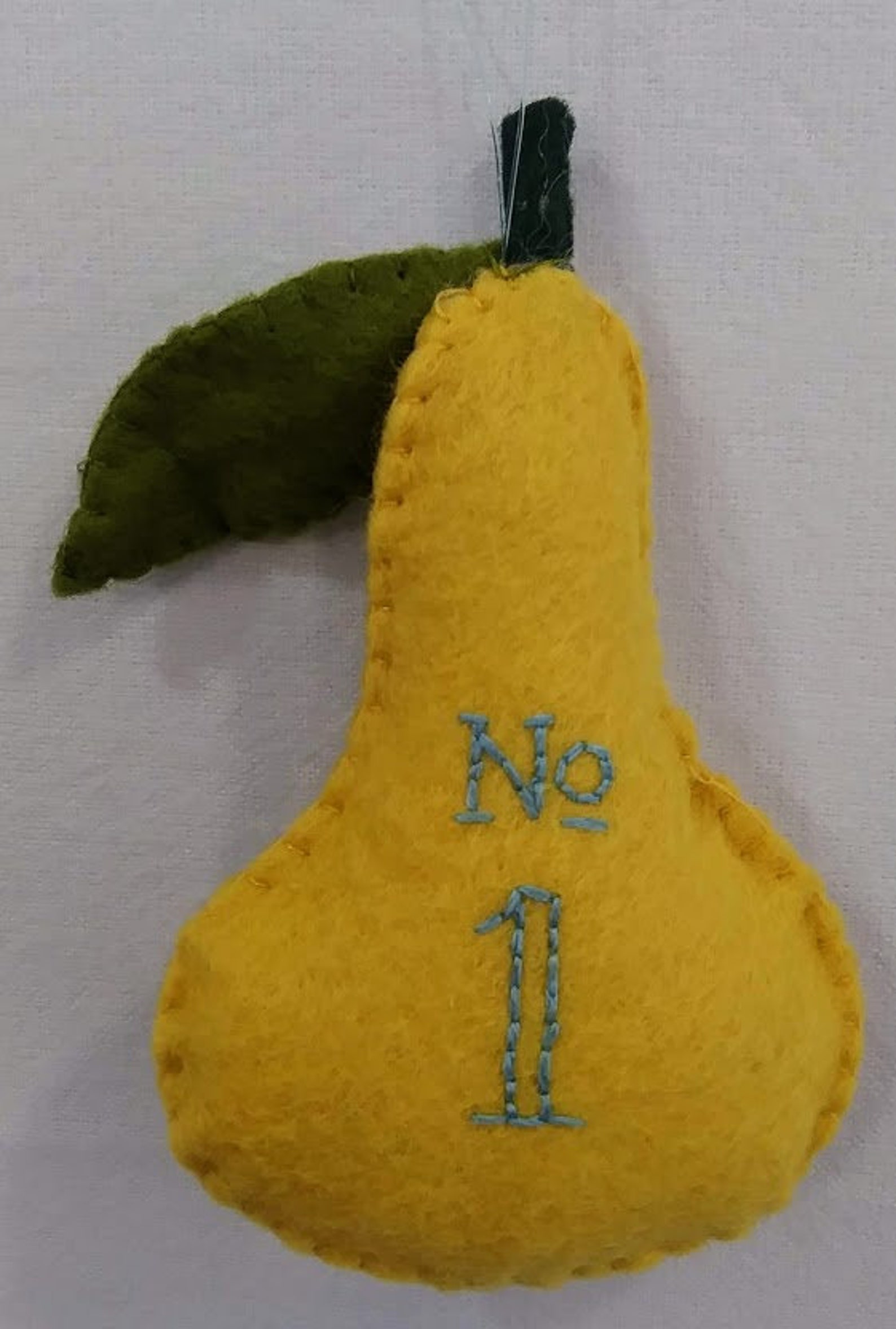 12 Days of Christmas Hand Made Felt Partridge and Pear Beaded Ornaments ...