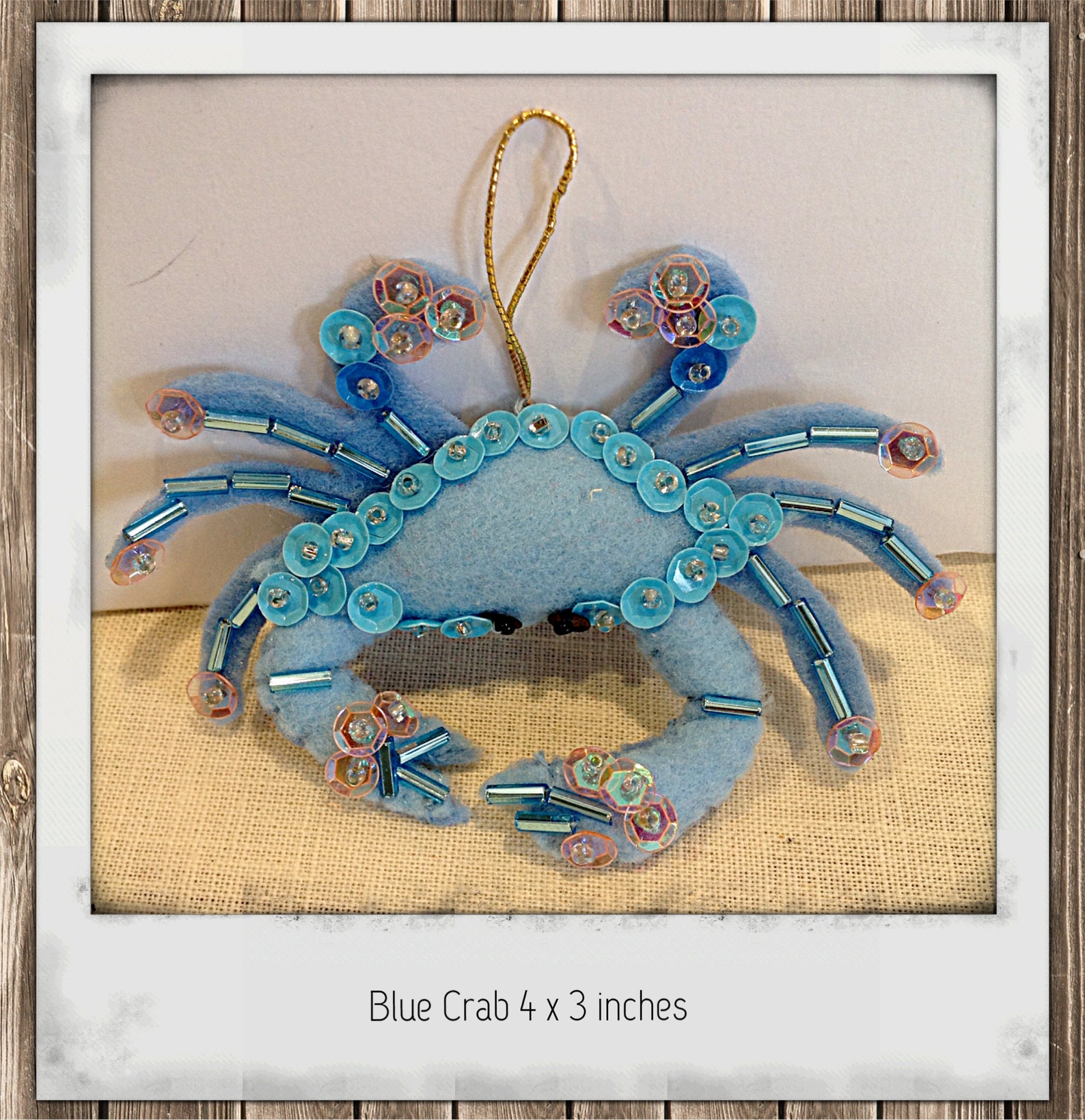 Blue Crab Hand Sewn Felted Ornament | Dollys Gifts | Litchfield County ...