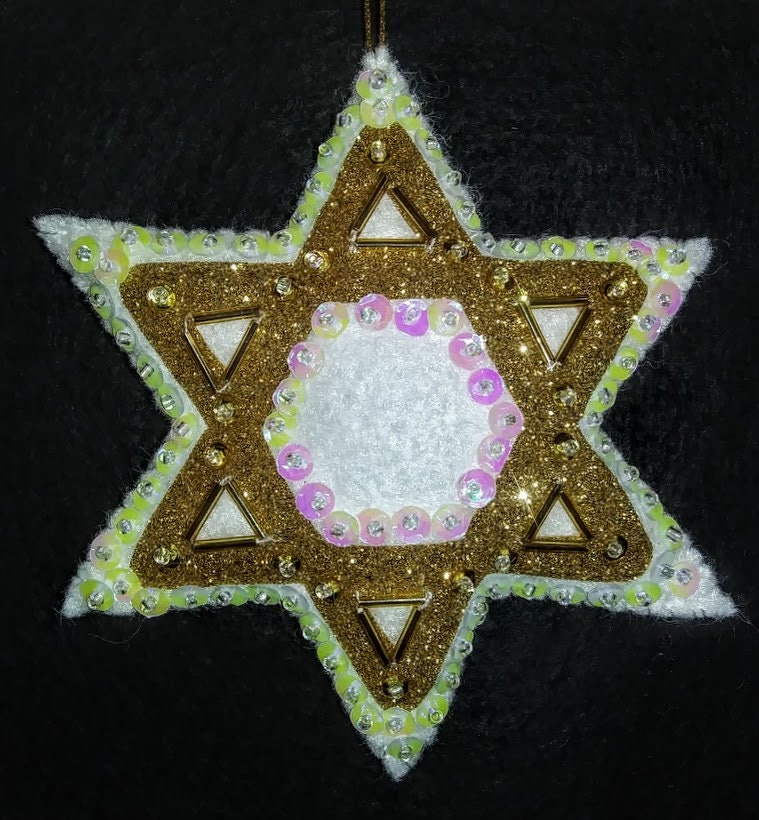 Chrismon Ornaments Set: Felt, Beaded Christmas Tree Decorations Made to ...
