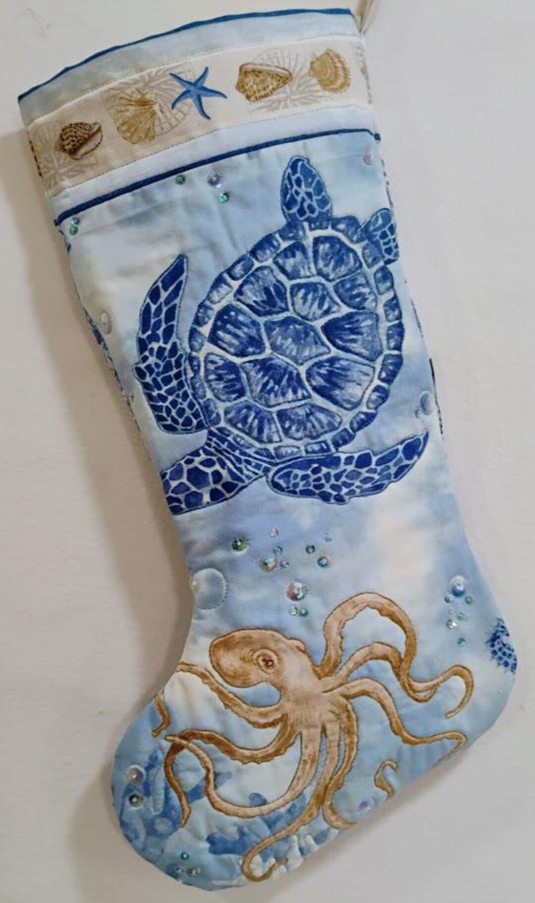 Nautical Underwater Themed Turtle and Octopus Handmade Beaded Machine ...