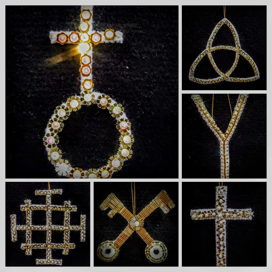 Made to Order Chrismon Christmas Ornaments Set of 6 Custom Felt Beaded ...