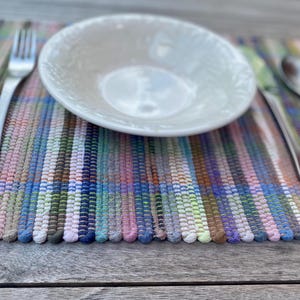 Machine Washable Handwoven Placemats Handwoven in Warm Cream, Gray, and ...