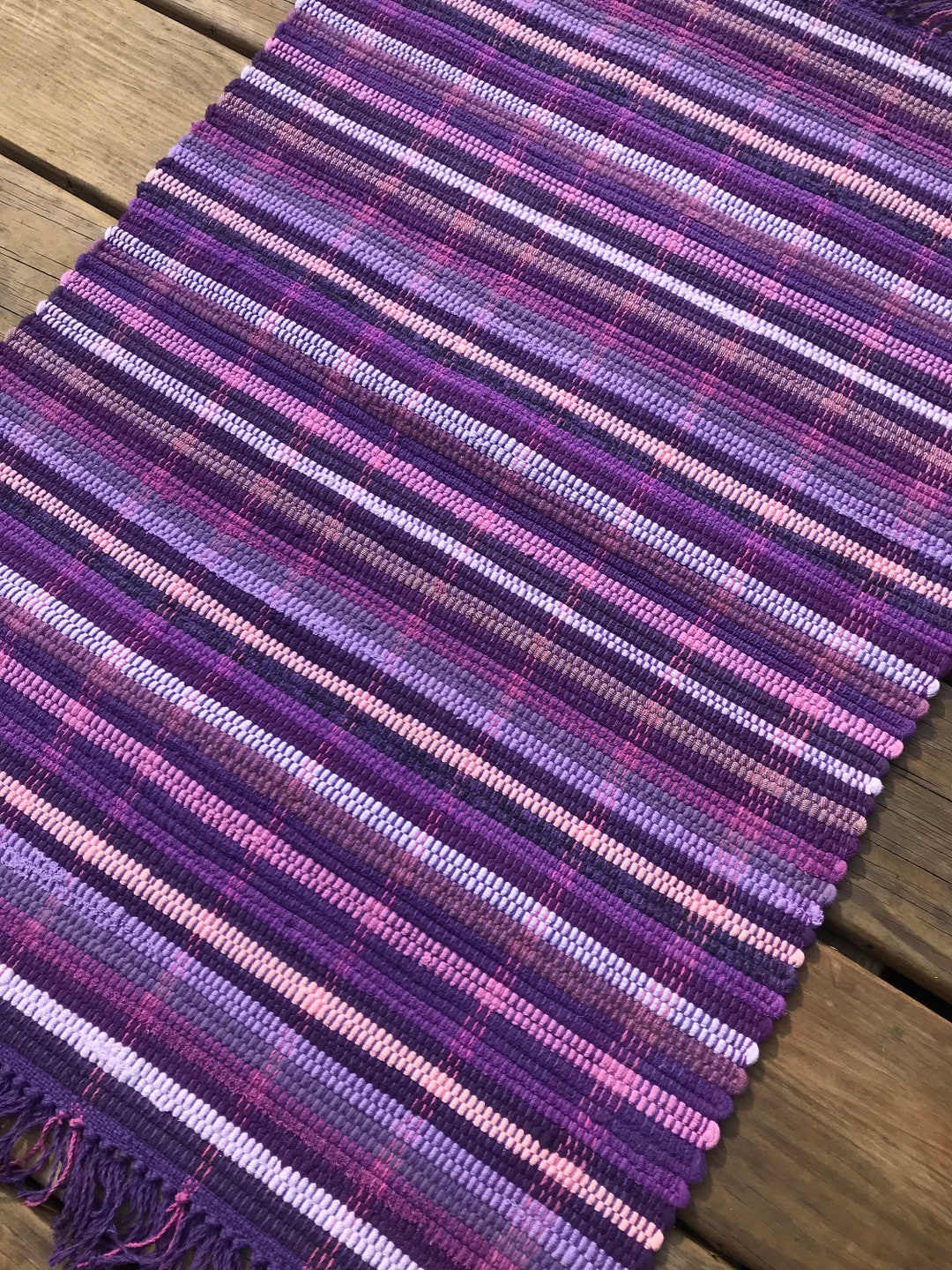 20 X 30 Vibrant Purple Machine Washable Handwoven Rag Rug - Etsy