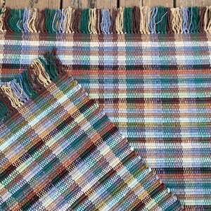 24 X 47 Handwoven Machine Washable Rag Rug in Earth Tones - Etsy