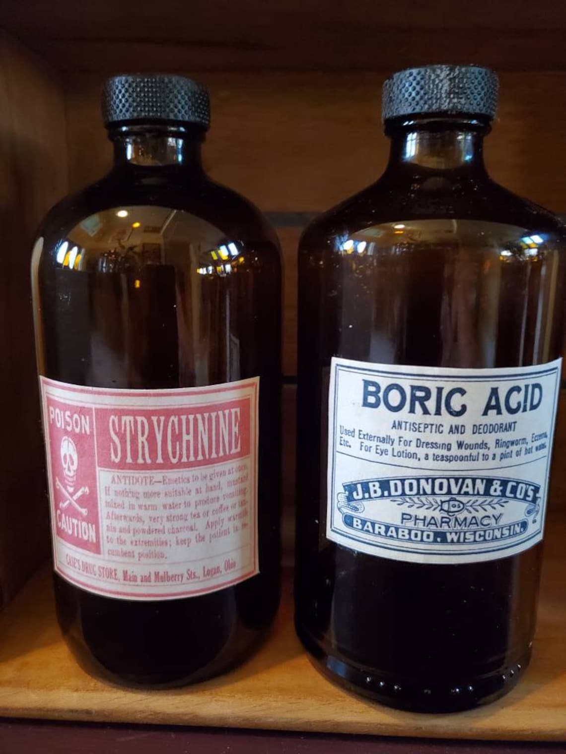 Vintage CHLOROFORM Label Pick your POISON Medicine Brown | Etsy