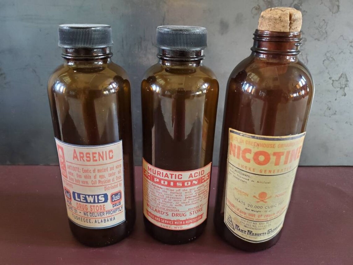 Vintage PICK Your POISON MEDICINE Bottle Apothecary Potion - Etsy